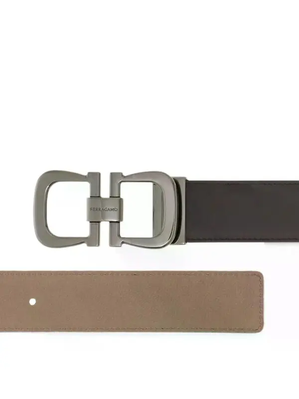 FERRAGAMO Gancini Buckle Leather Belt