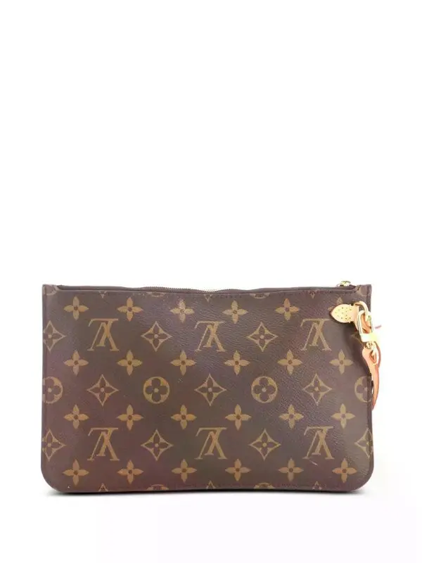 LOUIS VUITTON Neverfull Pochette Monogram Canvas Large Pouch - Brown