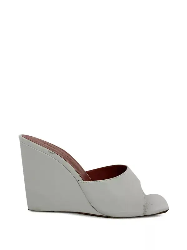 Amina Muaddi Lupita Wedge Sandals - White