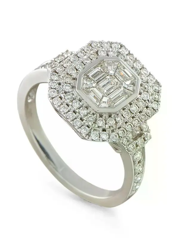 LB EXCLUSIVE Diamond Halo Ring - Silver