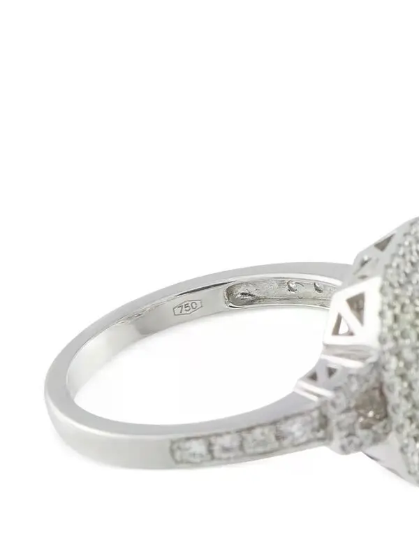 LB EXCLUSIVE 18k White Gold Diamond Halo Ring