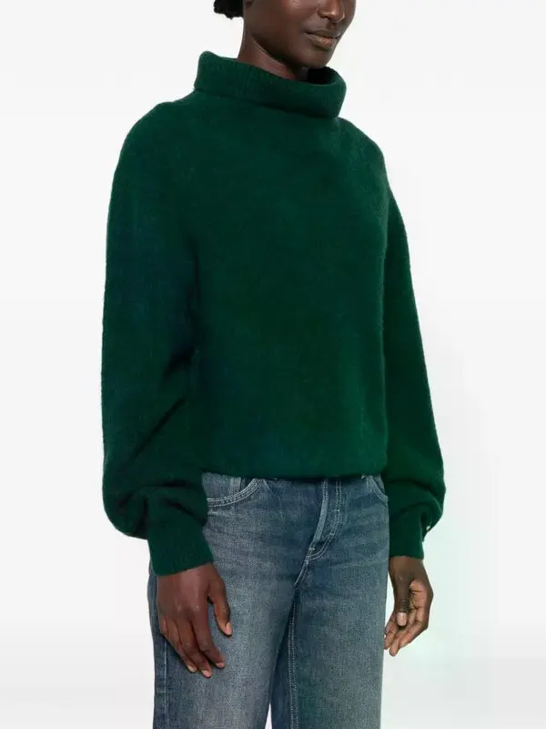 Maje Turtleneck Sweater With Ribbed Cuffs And Hem