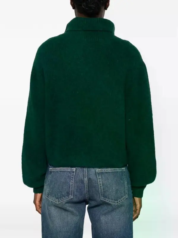 Maje Turtleneck Sweater With Ribbed Cuffs And Hem