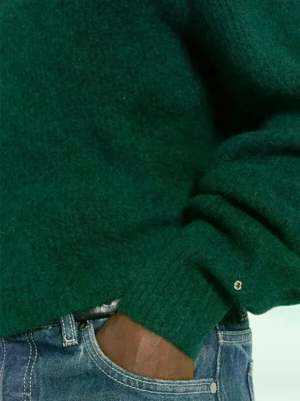 Maje Turtleneck Sweater With Ribbed Cuffs And Hem