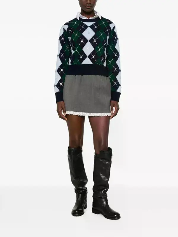 Maje Turtleneck Sweater With Ribbed Cuffs And Hem - Green