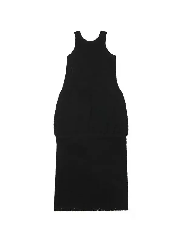 Issey Miyake Pleated Racer-back Midi Dress
