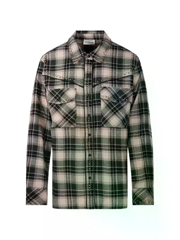 P.a.r.o.s.h Stud-embellished Checked Shirt