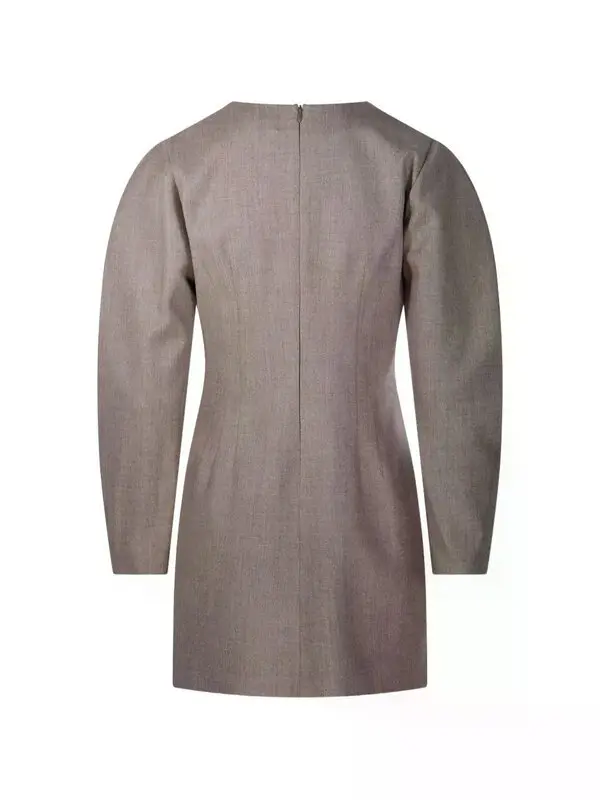 P.a.r.o.s.h Mini Round-neck Puff-sleeve Dress