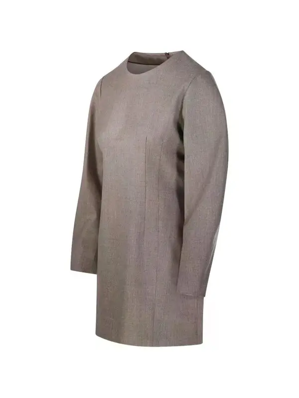 P.a.r.o.s.h Mini Round-neck Puff-sleeve Dress