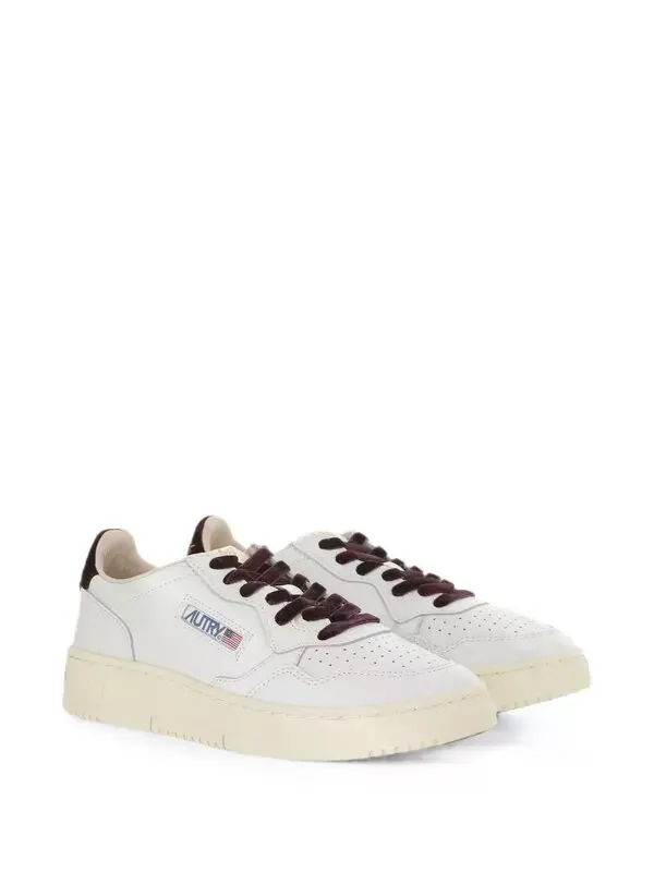 AUTRY Velvet-trim Leather Sneakers
