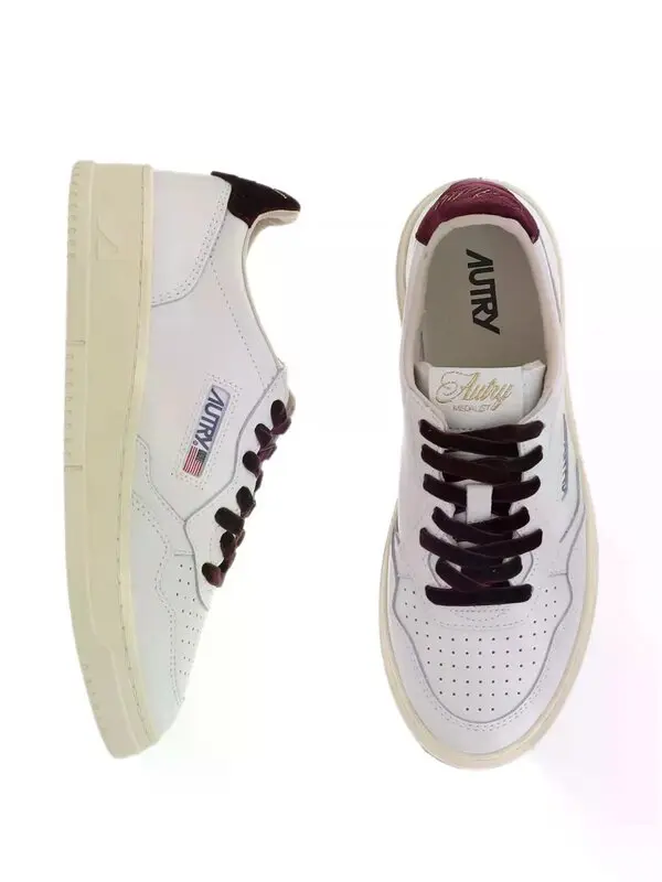 AUTRY Velvet-trim Leather Sneakers