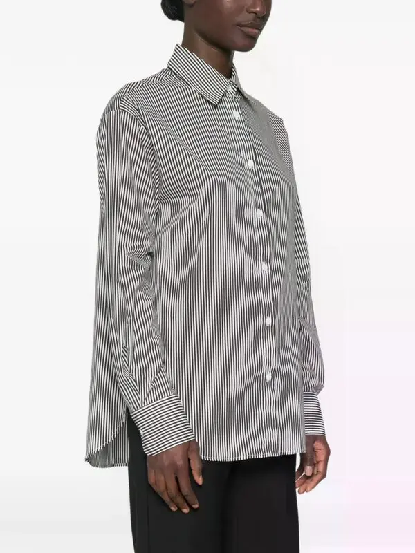 THE FRANKIE SHOP Peri Striped Button-down Shirt