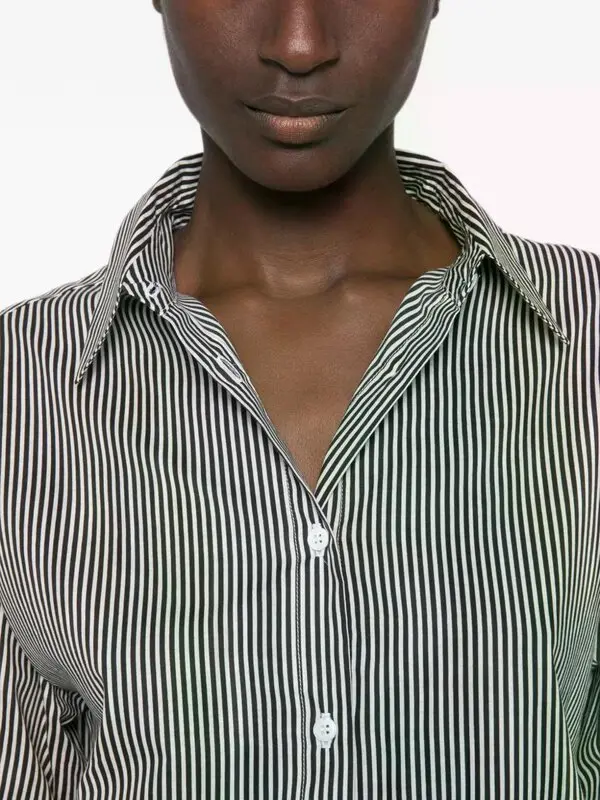 THE FRANKIE SHOP Peri Striped Button-down Shirt