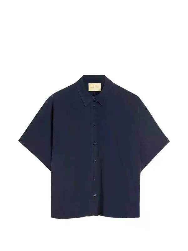 Momoni Brooklyn Crepe Shirt - Blue