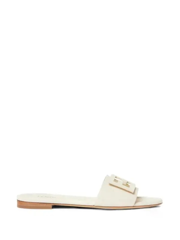 Fendi Baguette Leather Slides