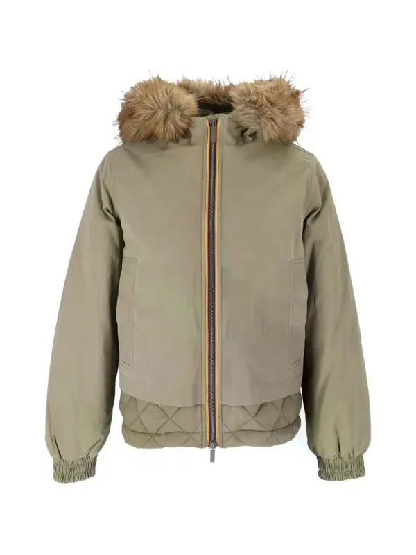 K-WAY Tosca Faux-fur Trim Puffer Jacket