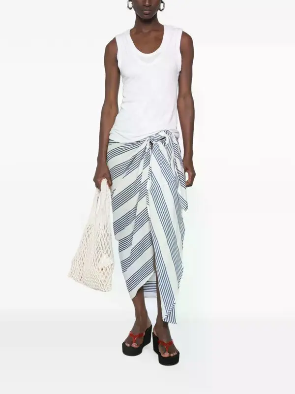 THE FRANKIE SHOP Thira Striped Skirt - White