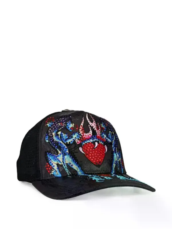 Ed Hardy Panteras Rhinestone-embellished Trucker Hat