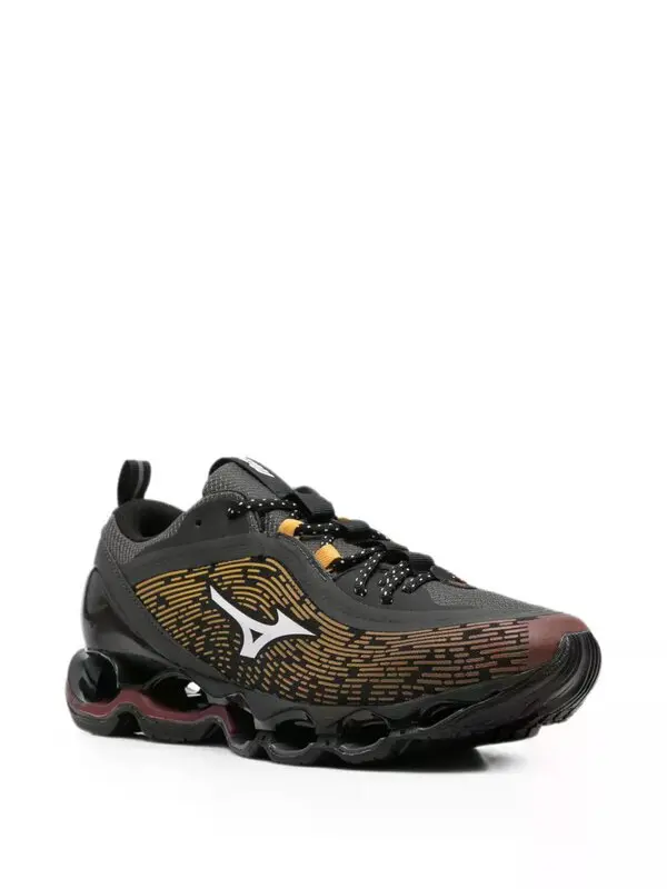 Mizuno Wave Prophecy Graphic Print Lace-up Sneakers - Black