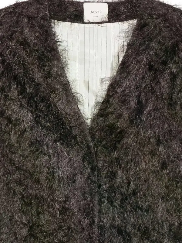 ALYSI Brushed-effect V-neck Gilet