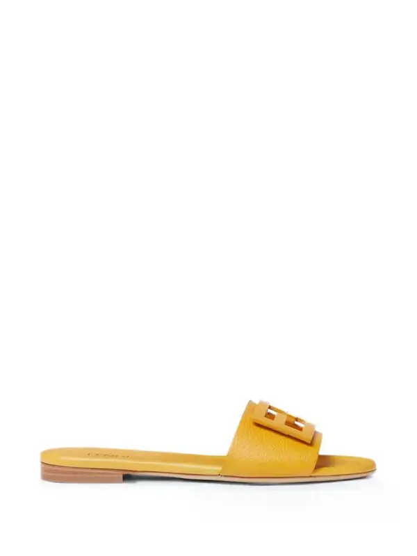 Fendi Baguette Leather Slides