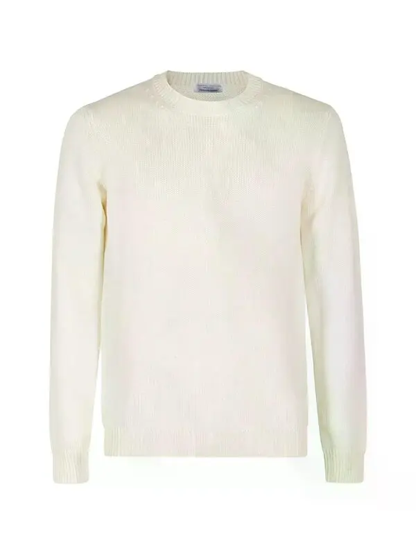 ROBERTO COLLINA Crew-neck Ribbed-trim Sweater