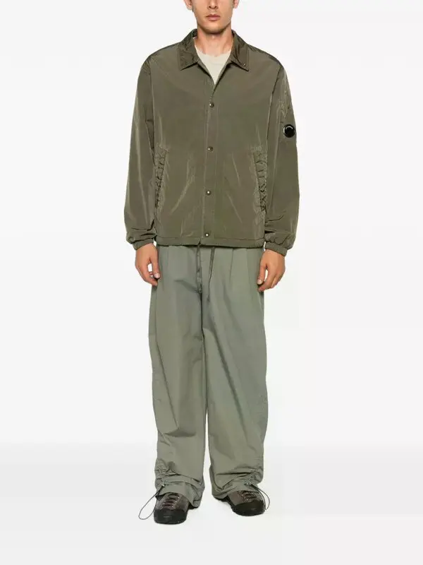 C.P. COMPANY Lens-detail Logo-embroidered Overshirt