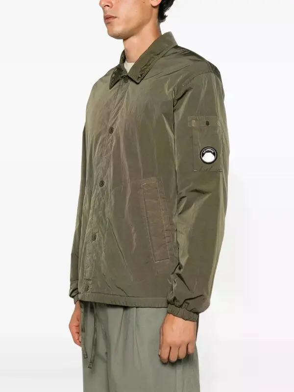 C.P. COMPANY Lens-detail Logo-embroidered Overshirt