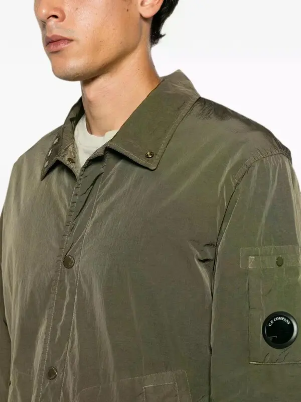 C.P. COMPANY Lens-detail Logo-embroidered Overshirt
