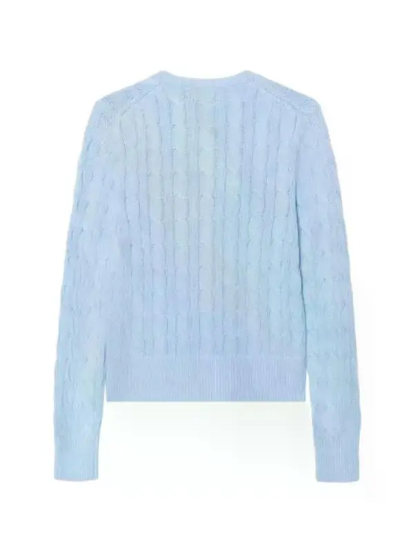 Polo Ralph Lauren Cable Knit Cotton Cardigan With Embroidered Logo