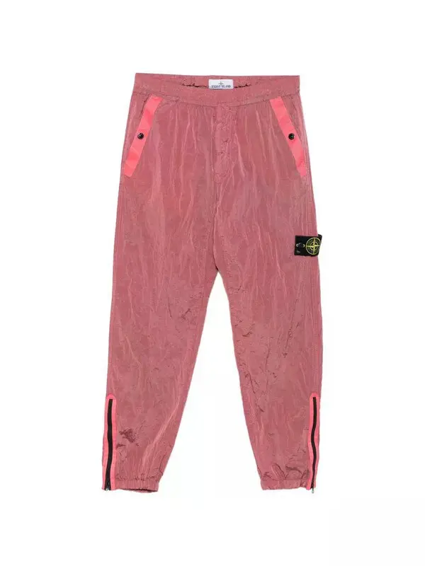 Stone Island Logo-patch Track Pants - Pink
