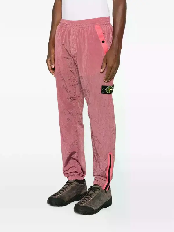 Stone Island Logo-patch Track Pants - Pink
