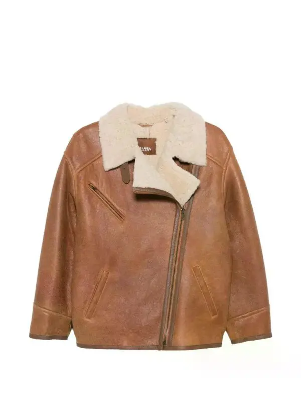 Isabel Marant Étoile Shearling-collar Leather Jacket