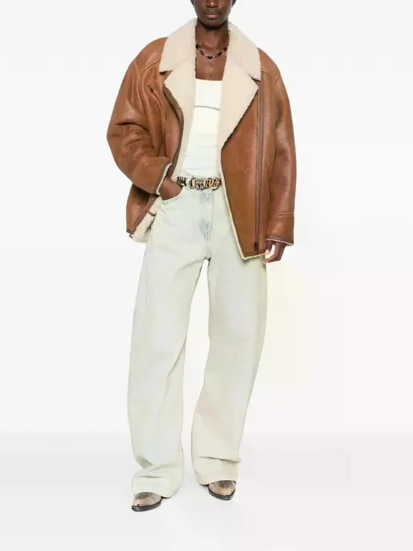 Isabel Marant Étoile Shearling-collar Leather Jacket