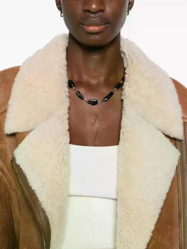 Isabel Marant Étoile Shearling-collar Leather Jacket