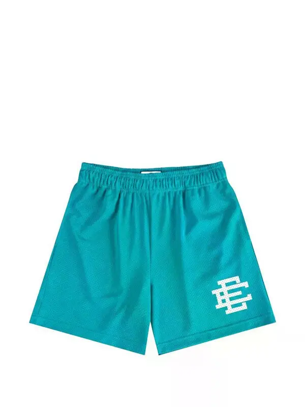 ERIC EMANUEL Basic Logo-print Mesh Shorts - Blue