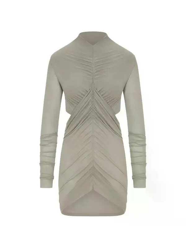Rick Owens Ruched Cut-out Mini Dress