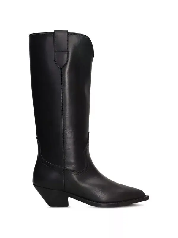 VIA ROMA 15 Western-style Leather Cowboy Boots - Black