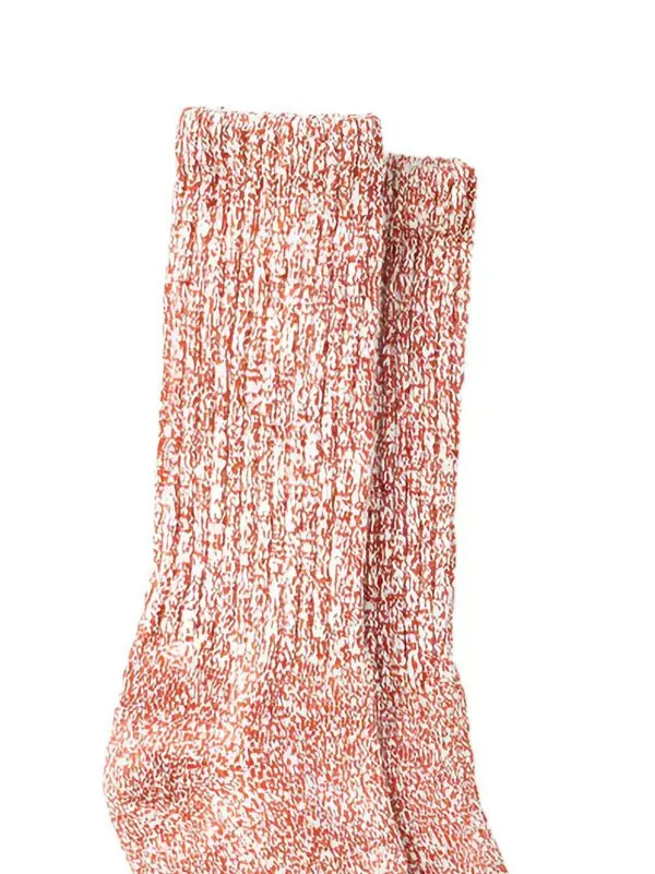 Red Wing Cotton Marl Pattern Crew Socks - Orange