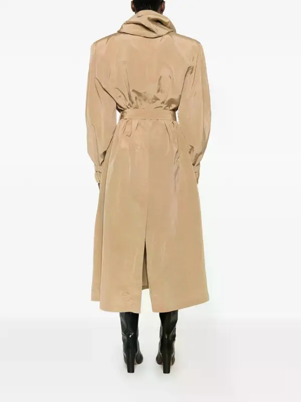 Magda Butrym Belted Hooded Coat - Neutrals