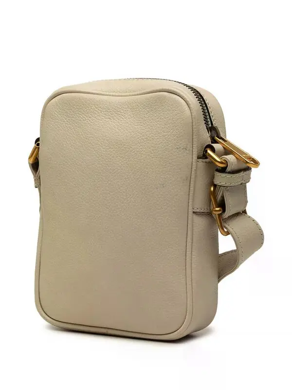 Gucci 2000-2015 Mini Grained Calfskin Logo Crossbody Bag