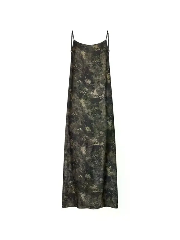 UMA WANG Floral-pattern Flared Maxi Dress