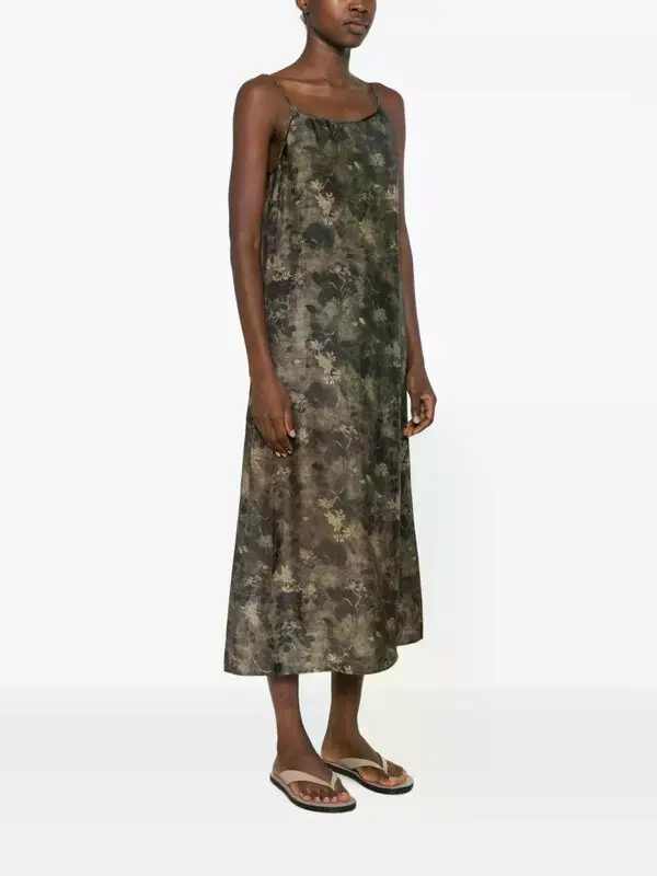 UMA WANG Anaya Floral-print Midi Dress - Green