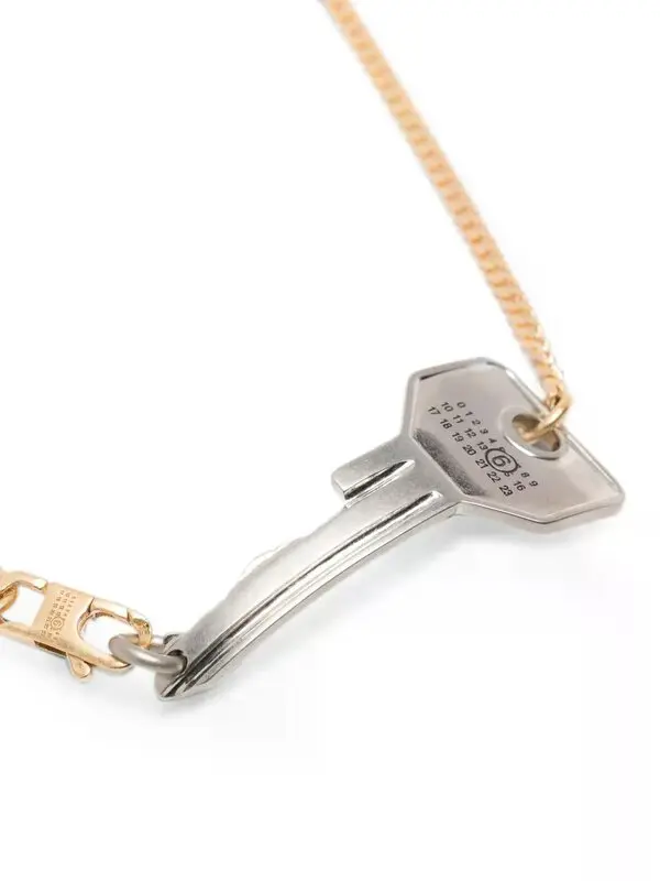 MAISON MARGIELA Key-pendant Curb-chain Necklace - Gold