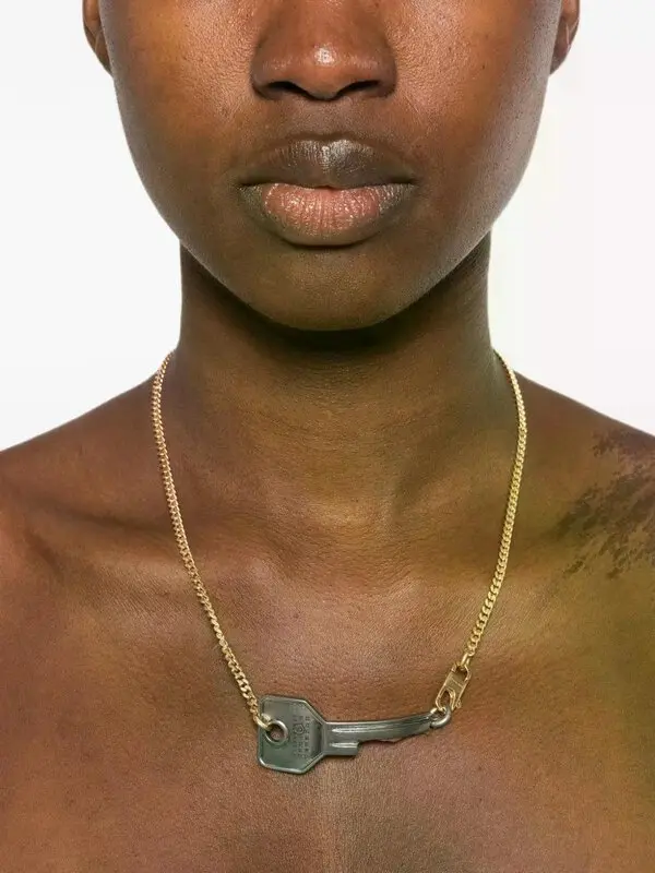 MAISON MARGIELA Key Pendant Curb Chain Necklace