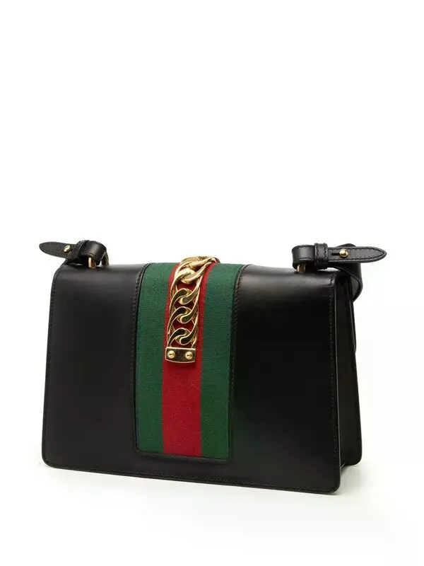 Gucci 2000-2015 Small Calfskin Web Sylvie Satchel