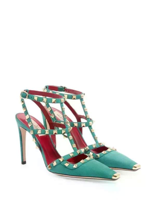 Valentino Garavani Rockstud Suede Pumps 100mm