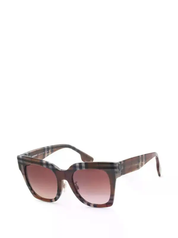 Burberry Vintage Check Square-frame Sunglasses - Brown