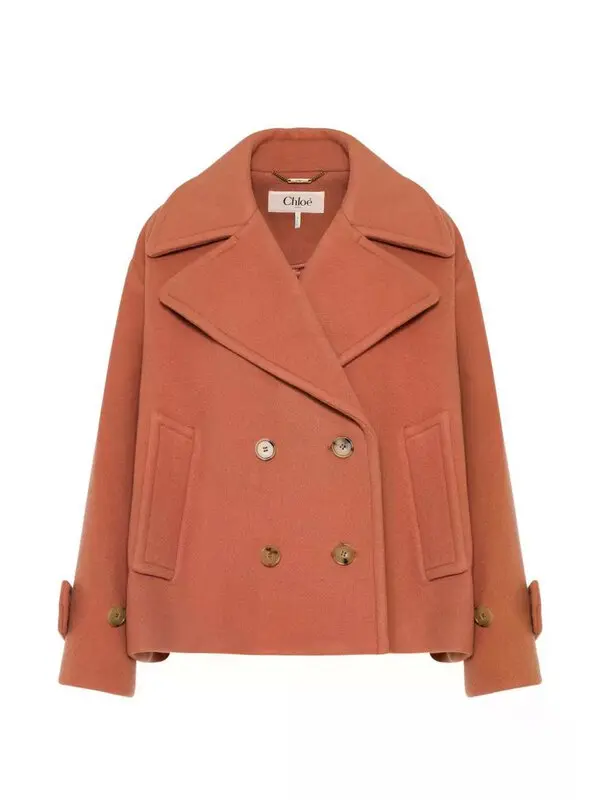 Chloé Oversized Short Coat In Wool