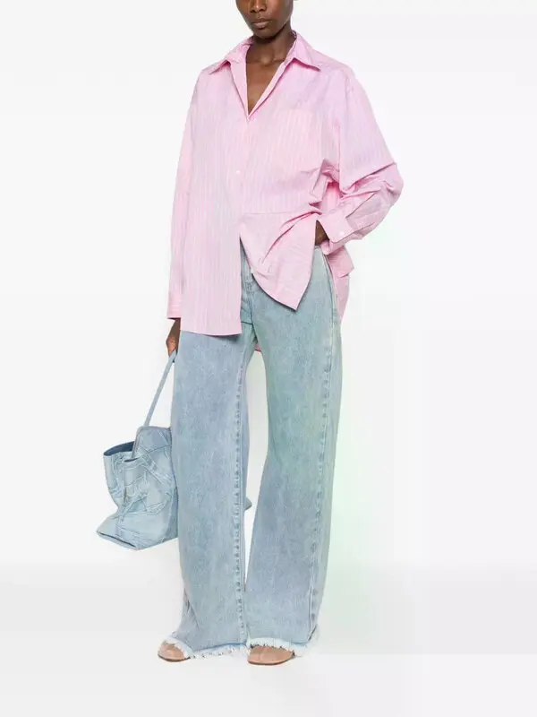 Marni Vertical-stripe Chest-pocket Shirt